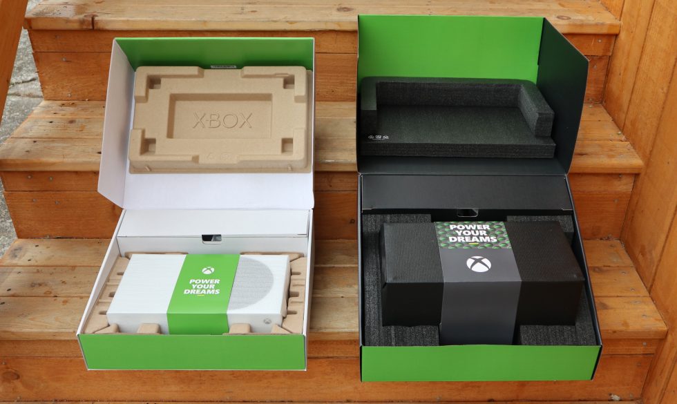 Xbox Series boxes unboxed, revealing a series of Xboxes inside of boxes ...