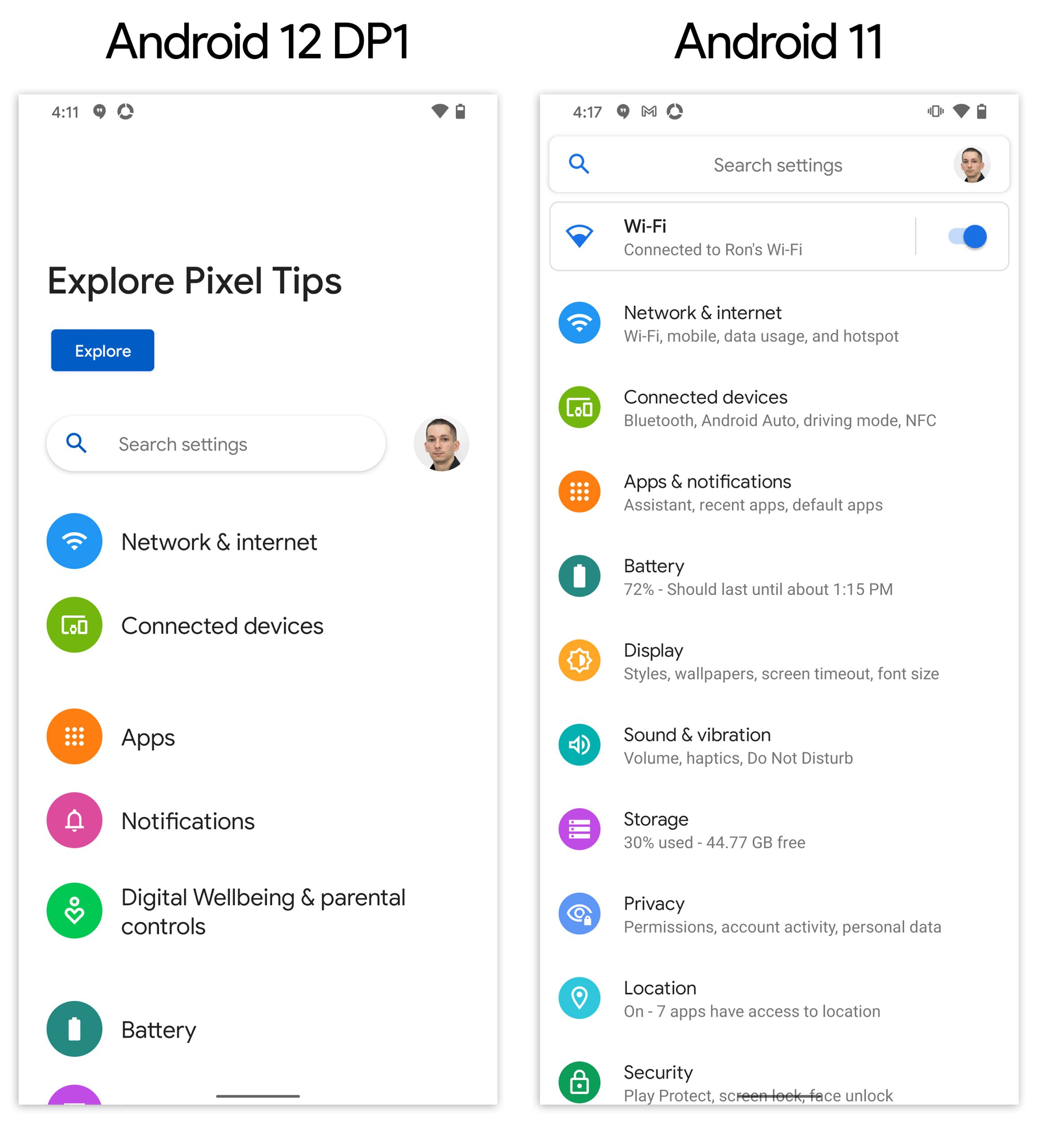 What’s new in the first Android 12 Developer Preview - Ars Technica