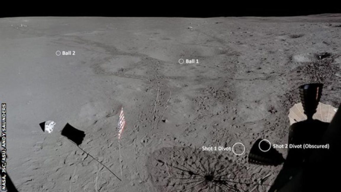 Remastered images reveal how far Alan Shepard hit a golf ball on the ...