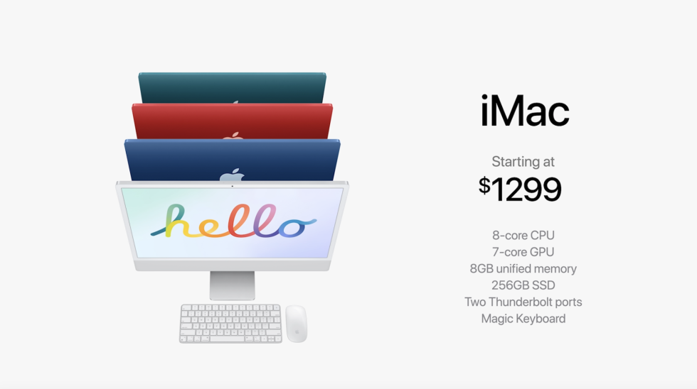 Apple announces new M1-based iMac in 7 fancy colors - Ars Technica