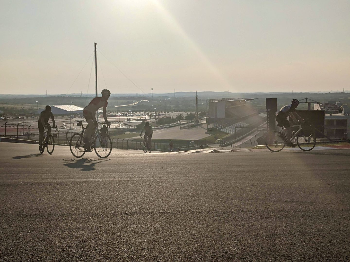 Circling—or cycling—the track at F1’s famous Circuit of the Americas ...