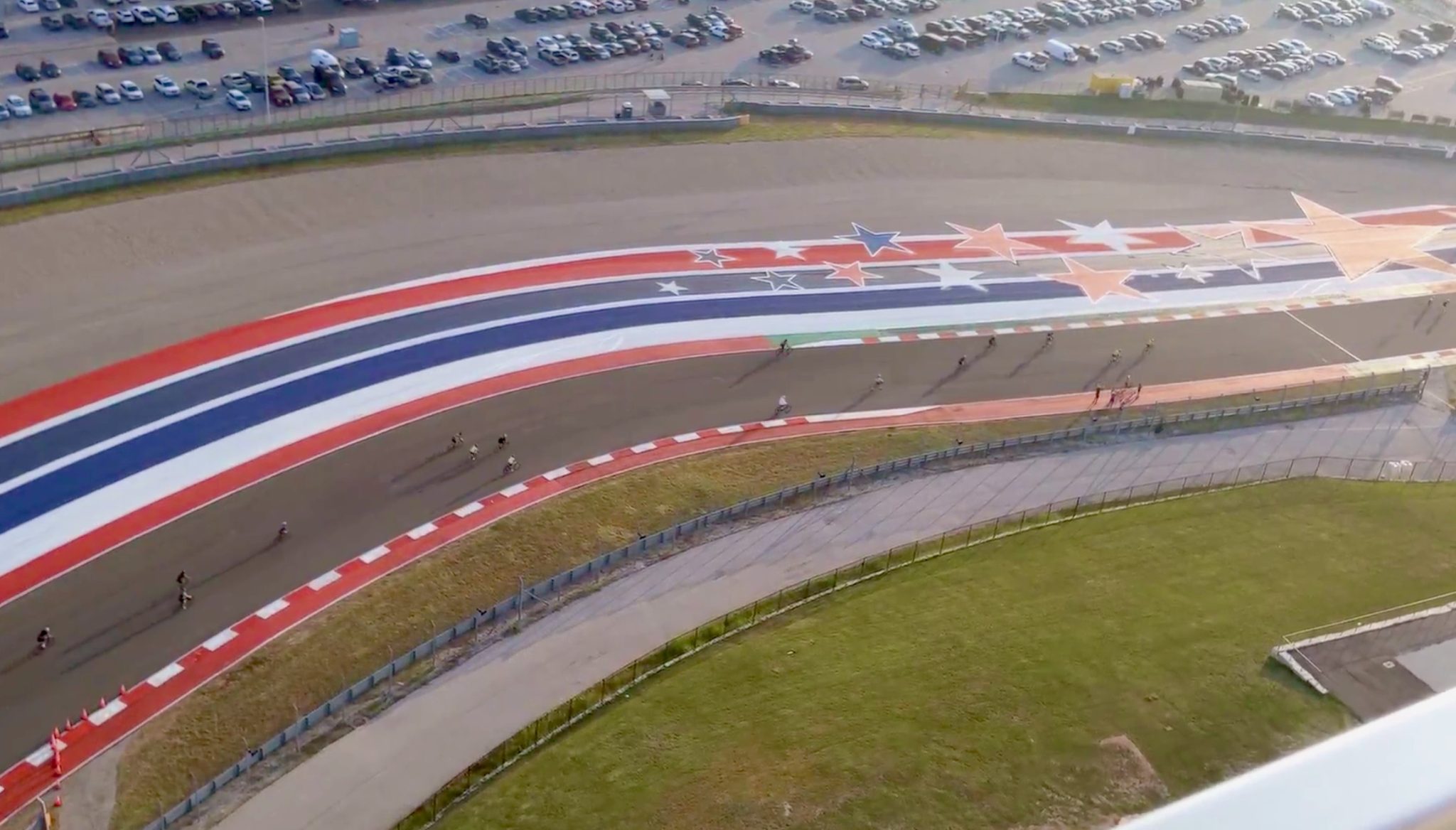 Circling—or cycling—the track at F1’s famous Circuit of the Americas ...