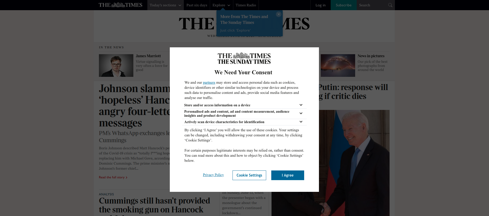 A new HTTP spec proposes elimination of obnoxious “cookie banners ...