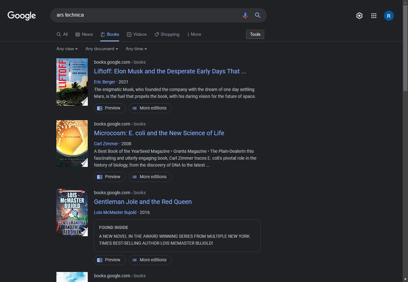 Google.com dark mode is rolling out to everyone - Ars Technica