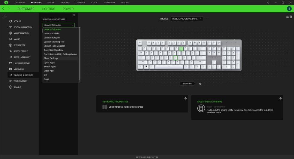Razer Pro Type Ultra wireless keyboard review: A grown-up mechanical ...