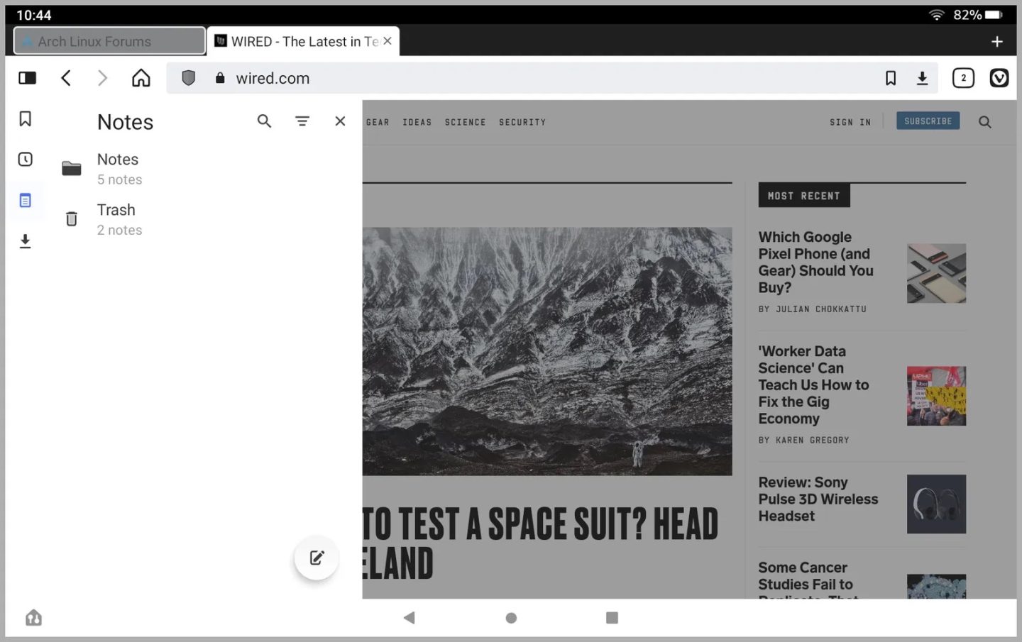 Vivaldi 5.0 makes web browsing on Android tablets fun again - Ars Technica