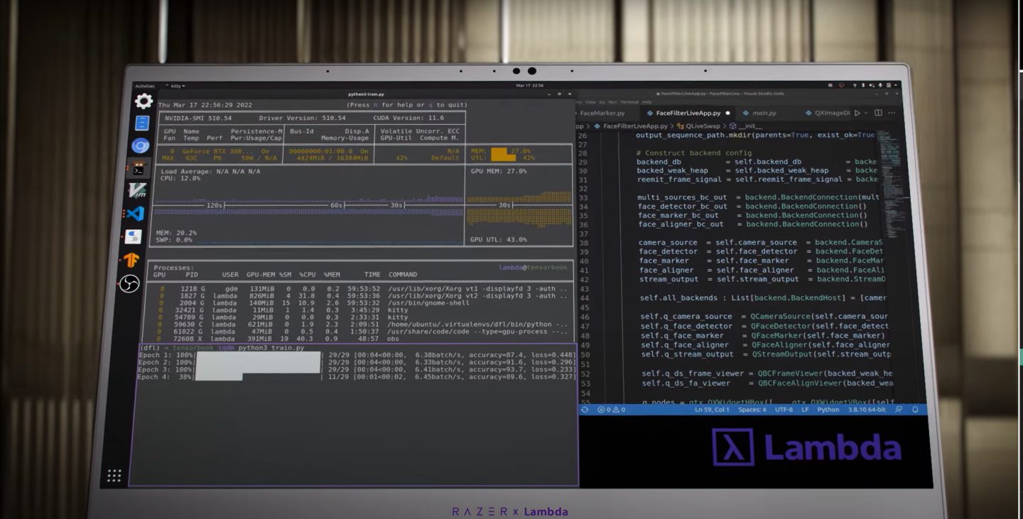 Razer-designed Linux laptop targets AI developers with deep-learning ...