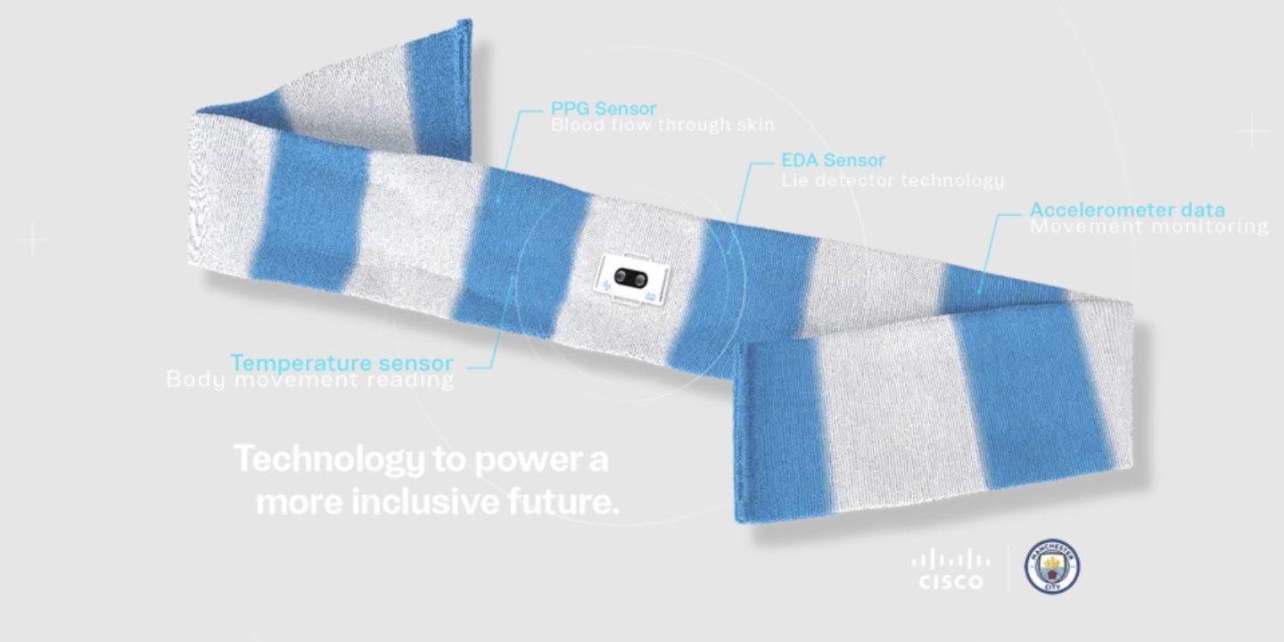 Manchester City smart scarf wraps data-collecting sensors around fans ...