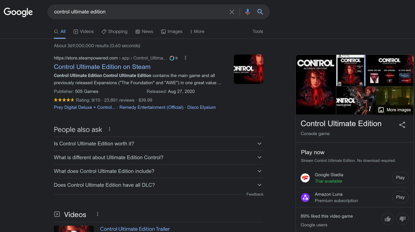 Google adds instant cloud-streaming button to web searches for games ...
