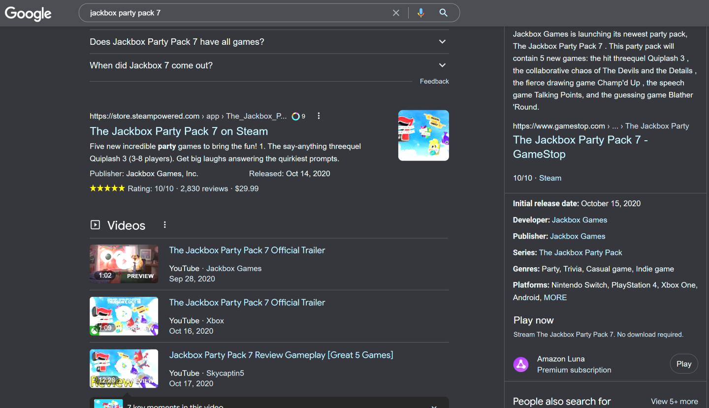 Google adds instant cloud-streaming button to web searches for games ...