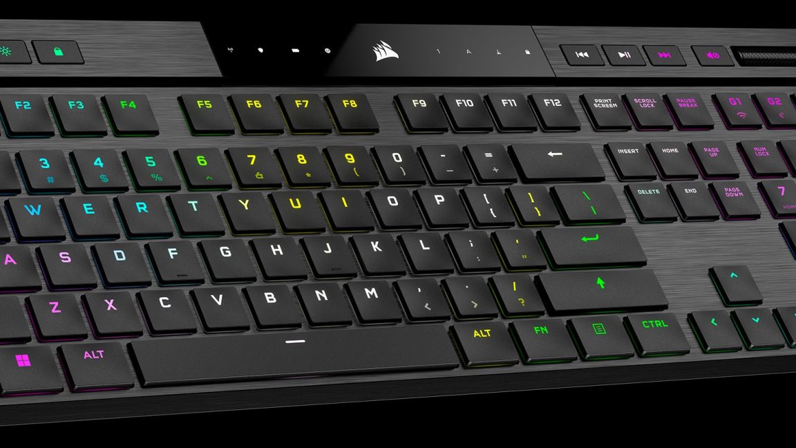 Corsair crams 4 extra keys into an extremely thin wireless mechanical ...