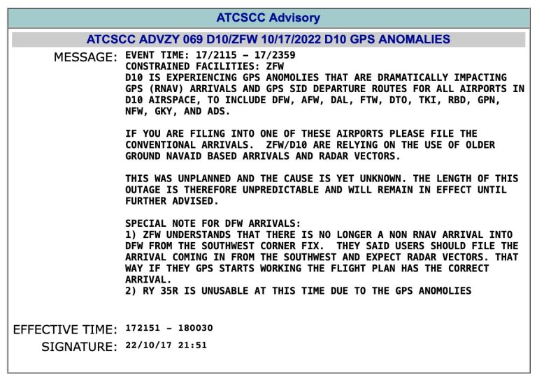 GPS interference caused the FAA to reroute Texas air traffic. Experts ...