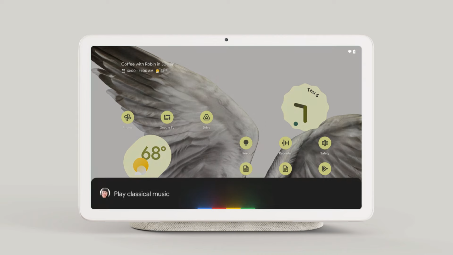 Google shows off the Pixel Tablet dock—it doubles as a smart display ...