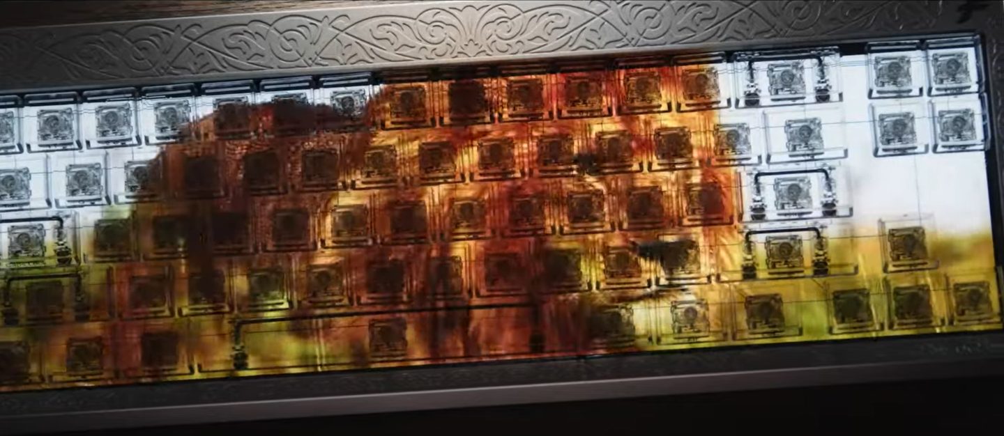 This mechanical keyboard has a dazzling, distracting display under its ...