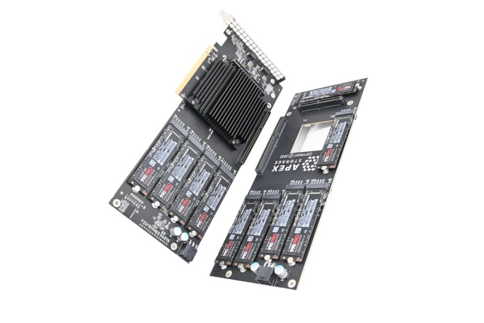 Newbie firm plans $2,800 add-in card that holds up to 21 PCIe 4.0 SSDs ...