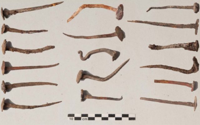Bent nails at Roman burial site form “magical barrier” to keep dead ...