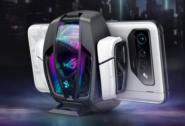 The Asus ROG Phone 7 has a giant active cooling backpack, two USB ports ...