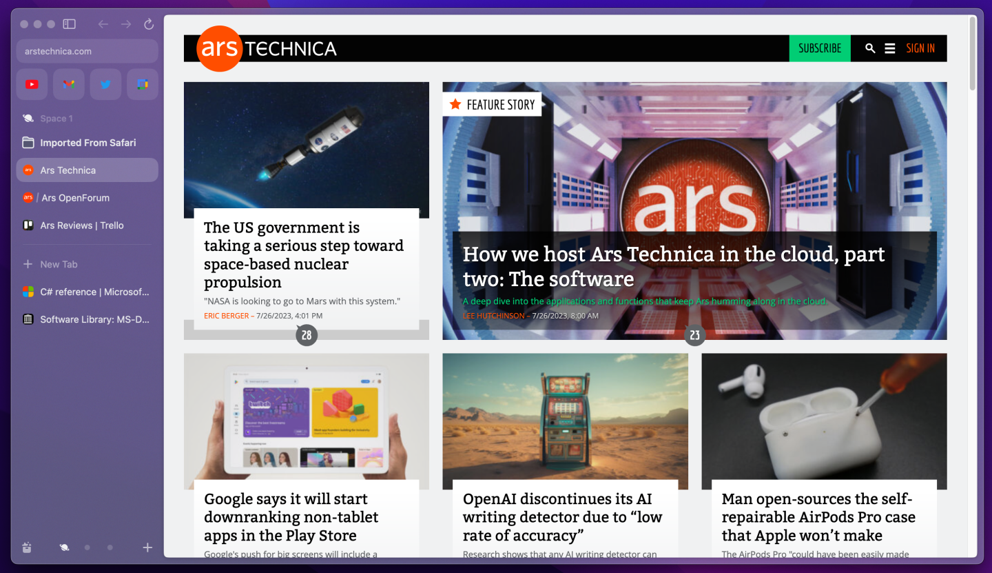 The Browser Company’s unconventional browser, Arc, releases publicly on Mac - Ars Technica