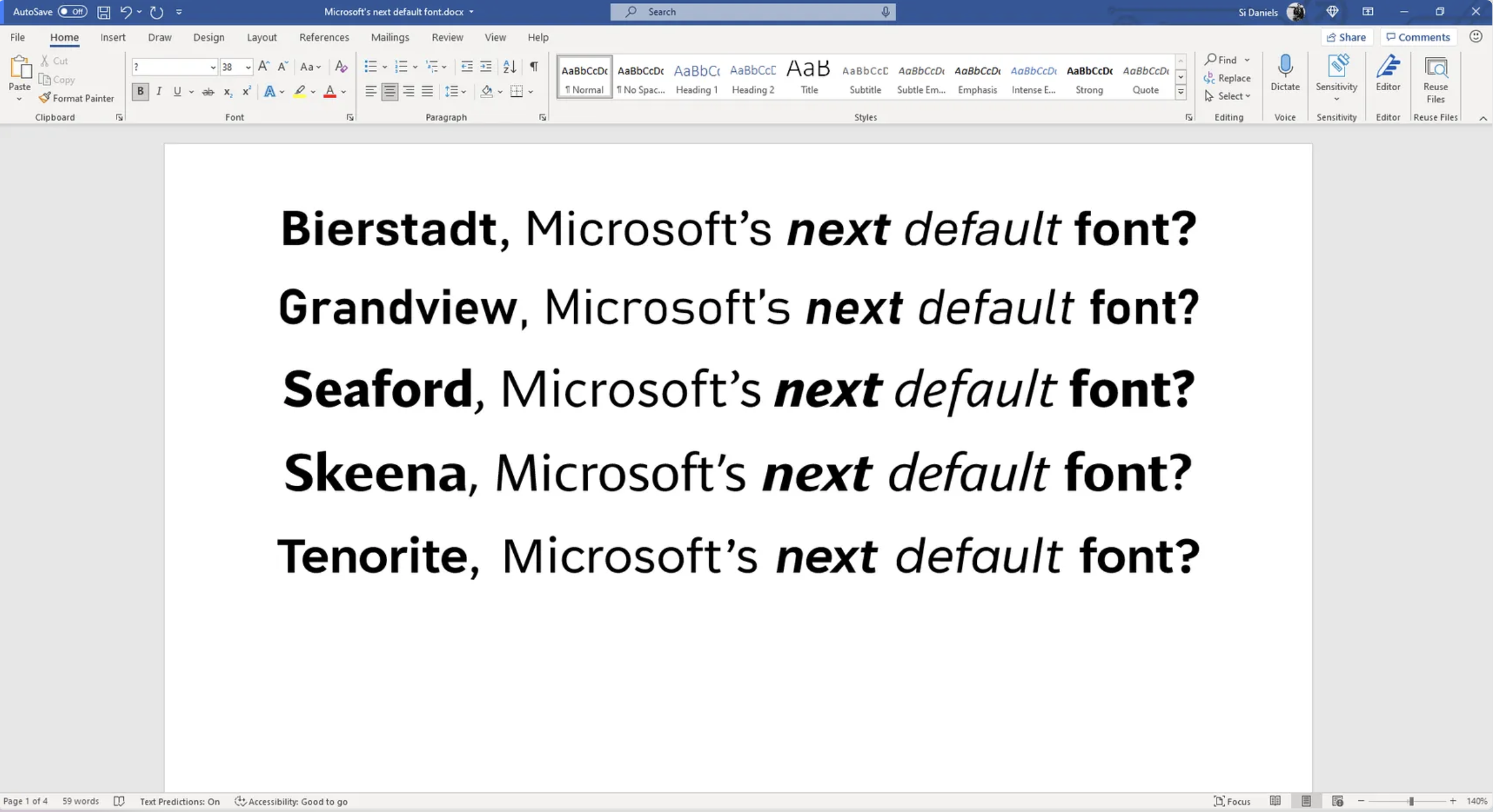 So Long Calibri Microsoft Has Settled On A New Font For Its Office 