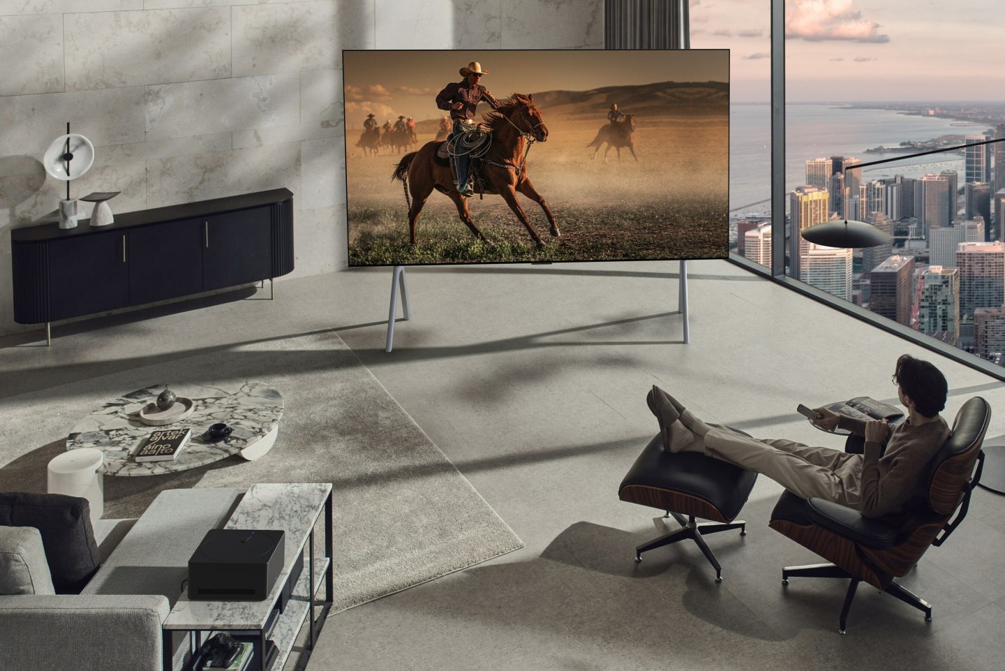 New LG TVs relegate I/O to a box you can set 30 feet from the screen ...