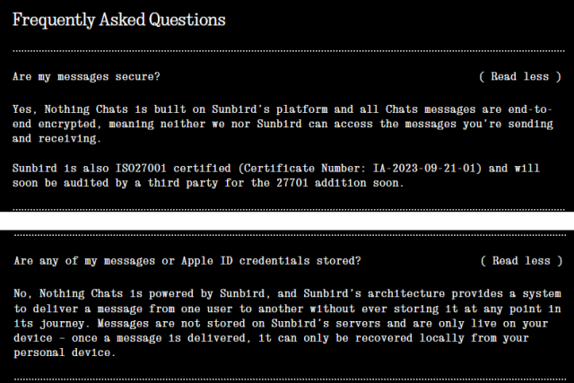 Nothing’s iMessage app was a security catastrophe, taken down in 24 ...