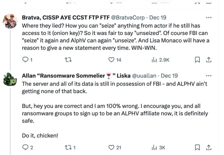 AlphV ransomware site is “seized” by the FBI. Then it’s “unseized.” And so on. - Ars Technica