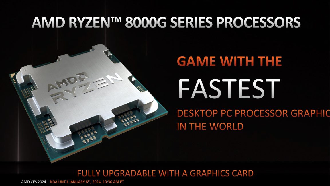 AMD launches Ryzen 8000G desktop CPUs, with updated iGPUs and AI ...
