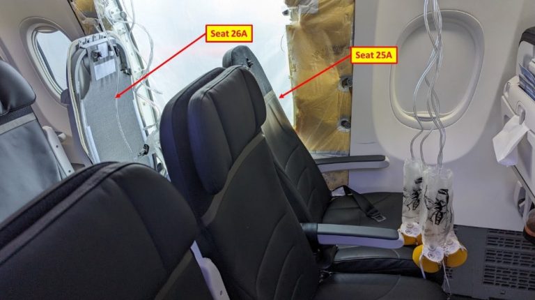 Four bolts were missing from Boeing 737 before door plug blew off, NTSB ...