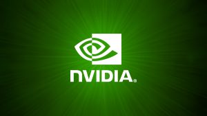 The Nvidia logo on a green background.