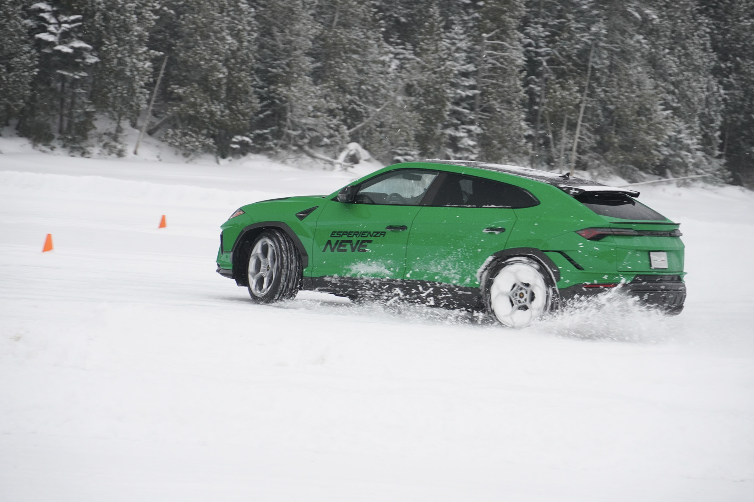 A frozen lake and several Lamborghinis provide lessons on traction ...
