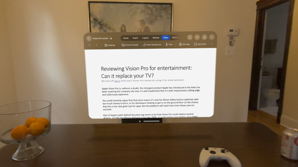 I worked exclusively in Vision Pro for a week—here’s how it went - Ars ...