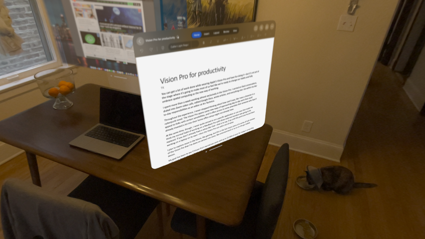 I worked exclusively in Vision Pro for a week—here’s how it went - Ars ...
