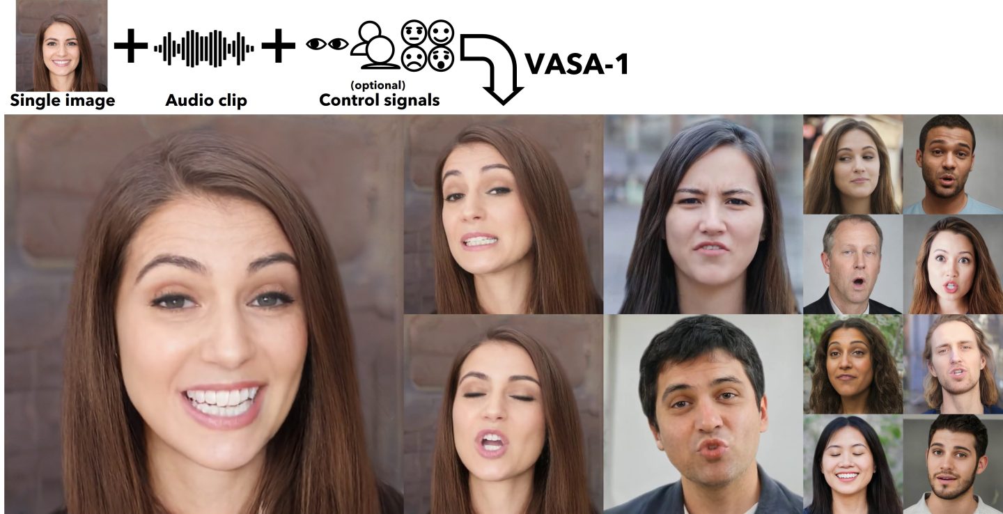 Microsoft’s VASA-1 can deepfake a person with one photo and one audio ...