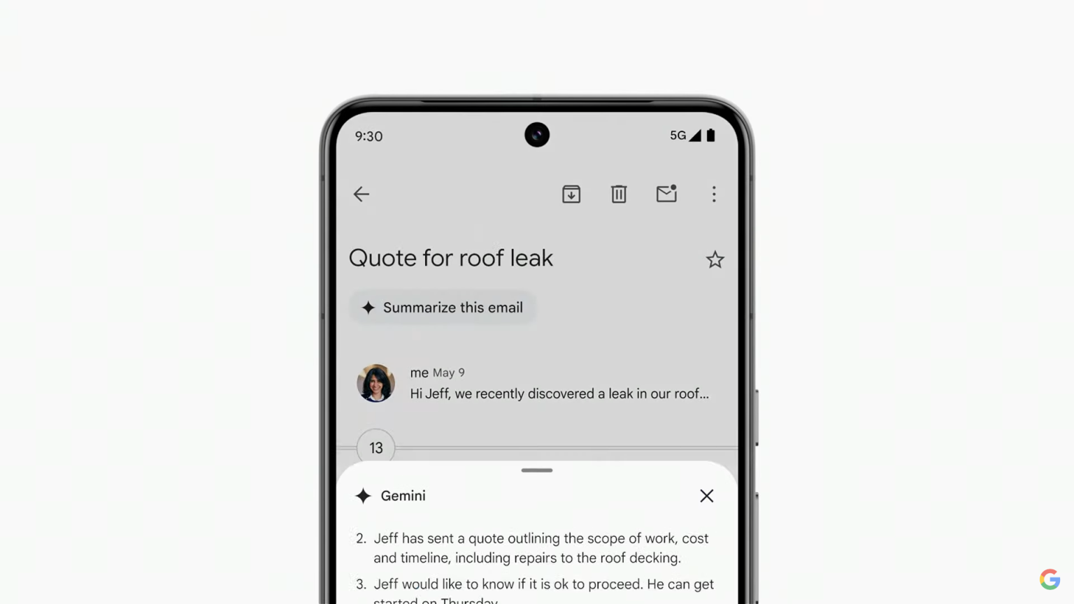 AI in Gmail will sift through emails, provide search summaries, send ...