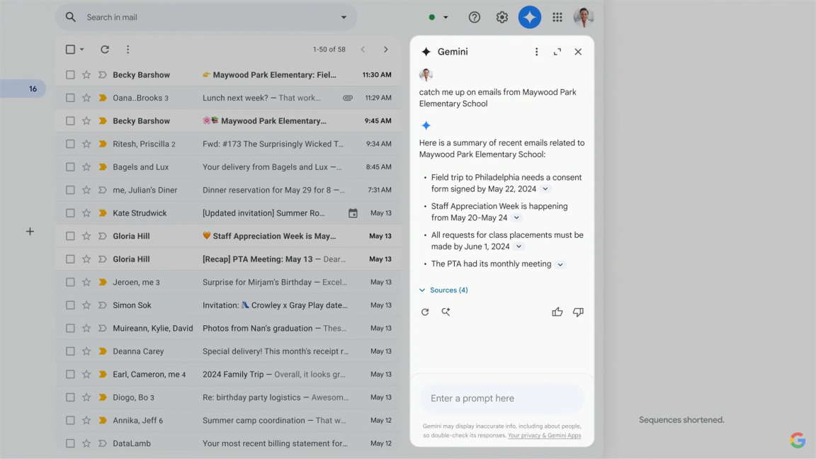 AI in Gmail will sift through emails, provide search summaries, send emails - Ars Technica