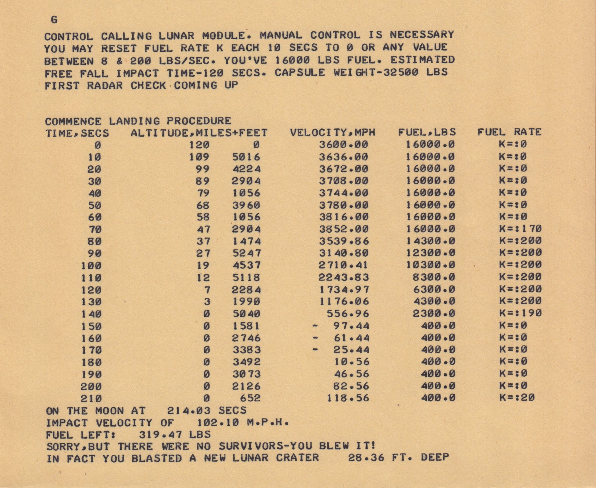 Retired engineer discovers 55-year-old bug in Lunar Lander computer game code - Ars Technica