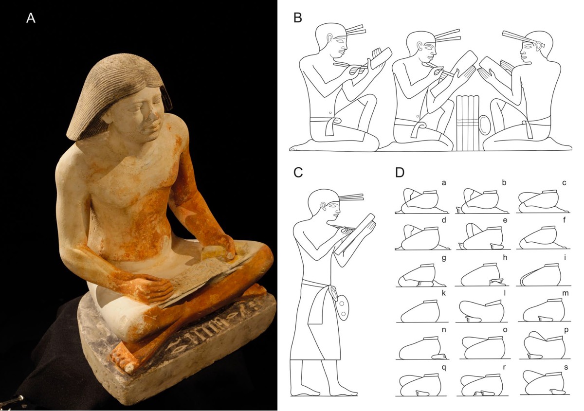 Study: Scribes in ancient Egypt had really poor posture as they worked ...