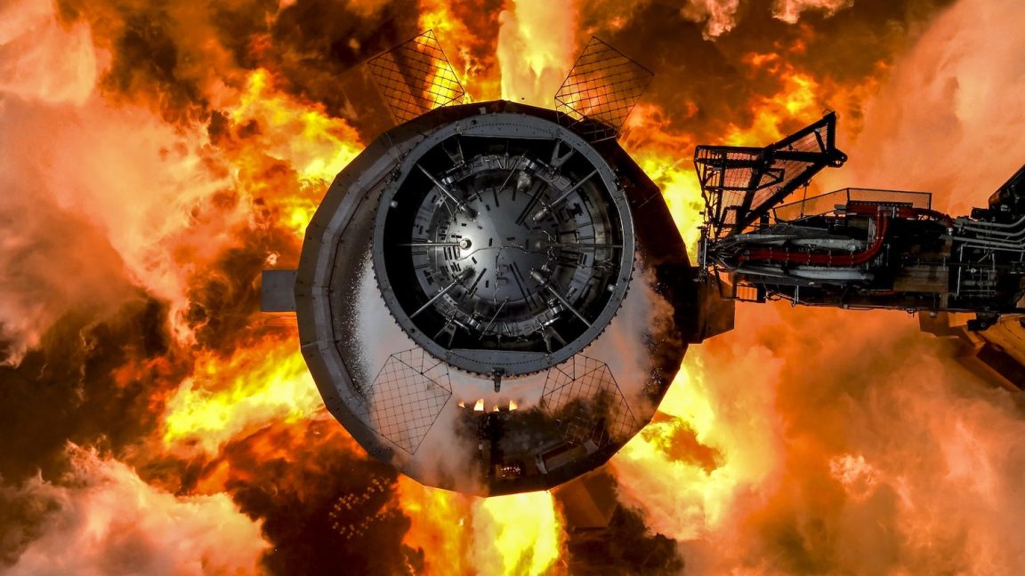With Falcon 9 grounded, SpaceX test-fires booster for next Starship ... With Falcon 9 grounded, SpaceX test-fires booster for next Starship ...