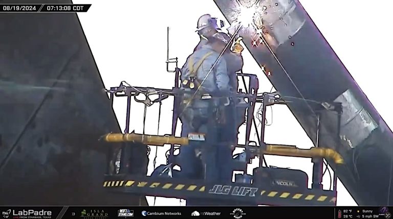 Sparks are flying day and night as SpaceX preps Starship pad to catch a rocket - Ars Technica