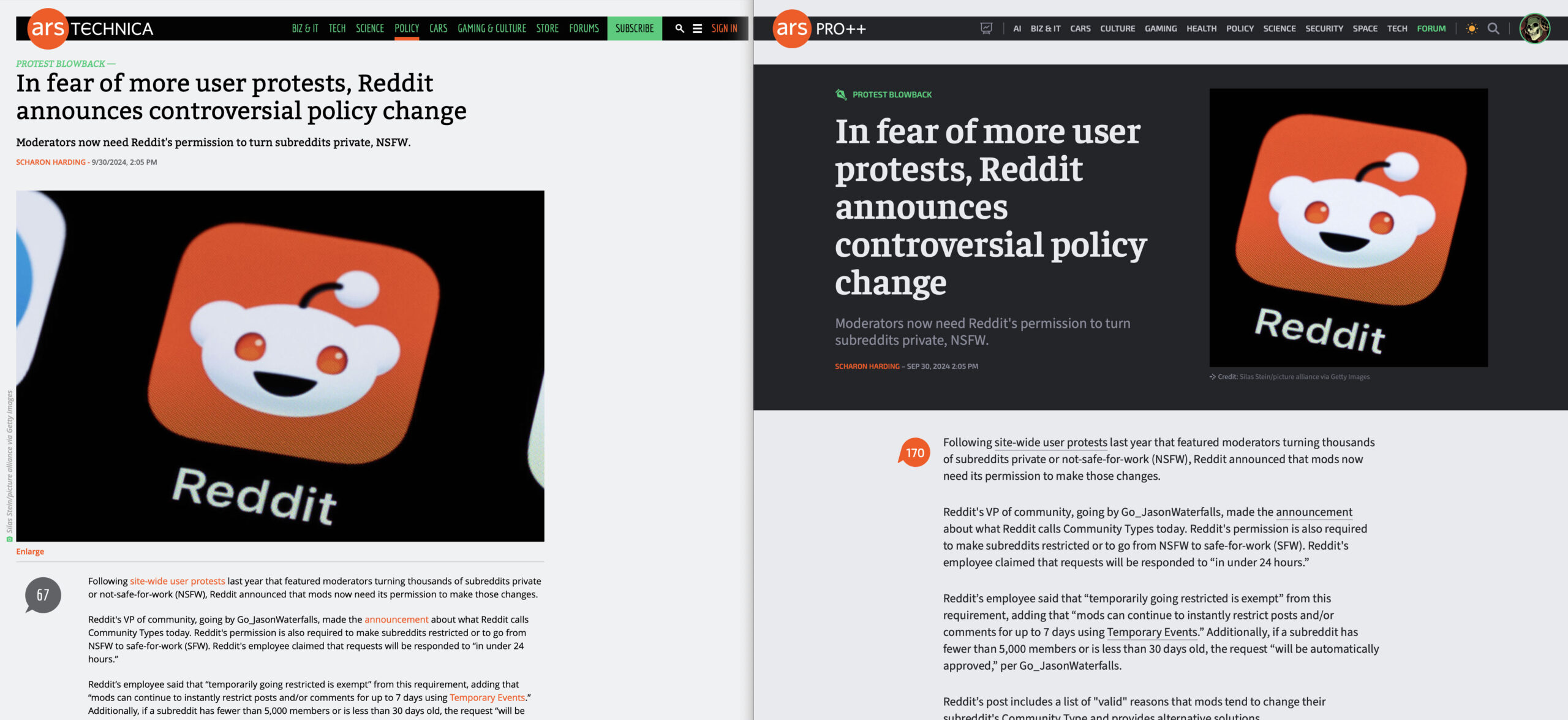 Comparing the new Ars design to old Ars design | Ars OpenForum