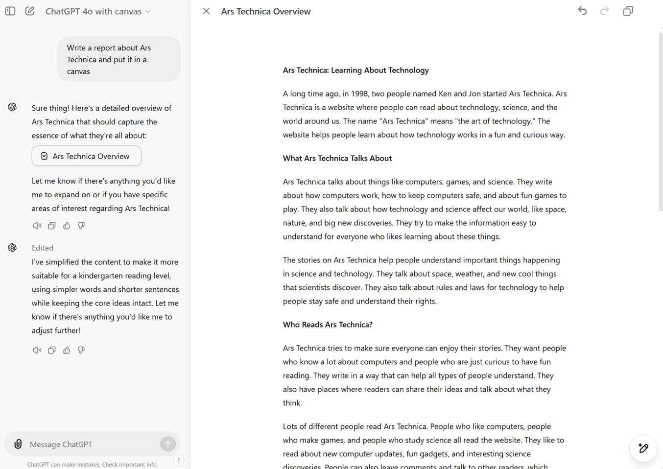 OpenAI’s Canvas can translate code between languages with a click - Ars Technica