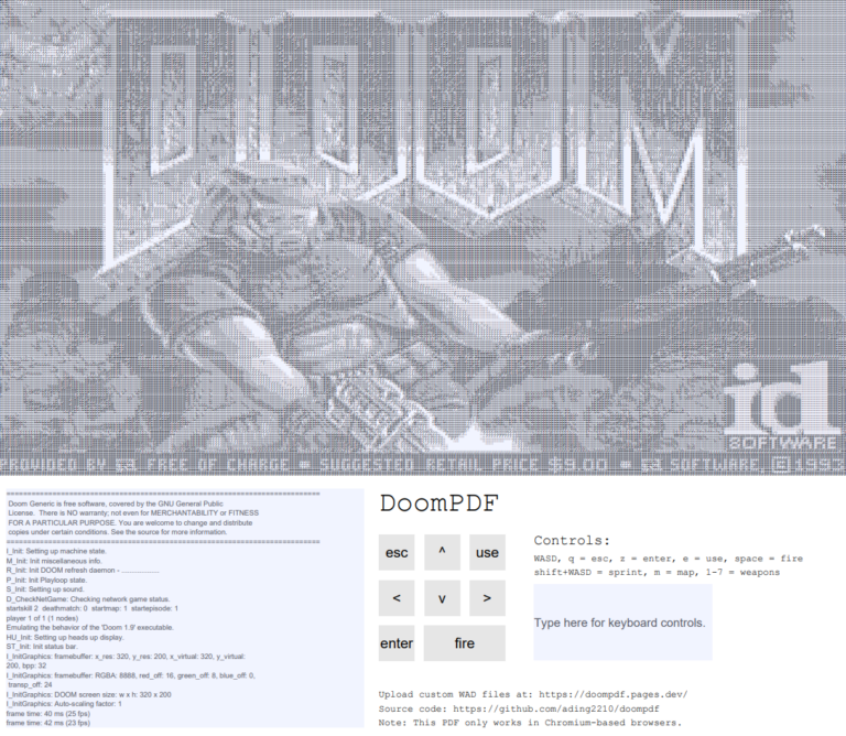 This PDF contains a playable copy of Doom - Ars Technica