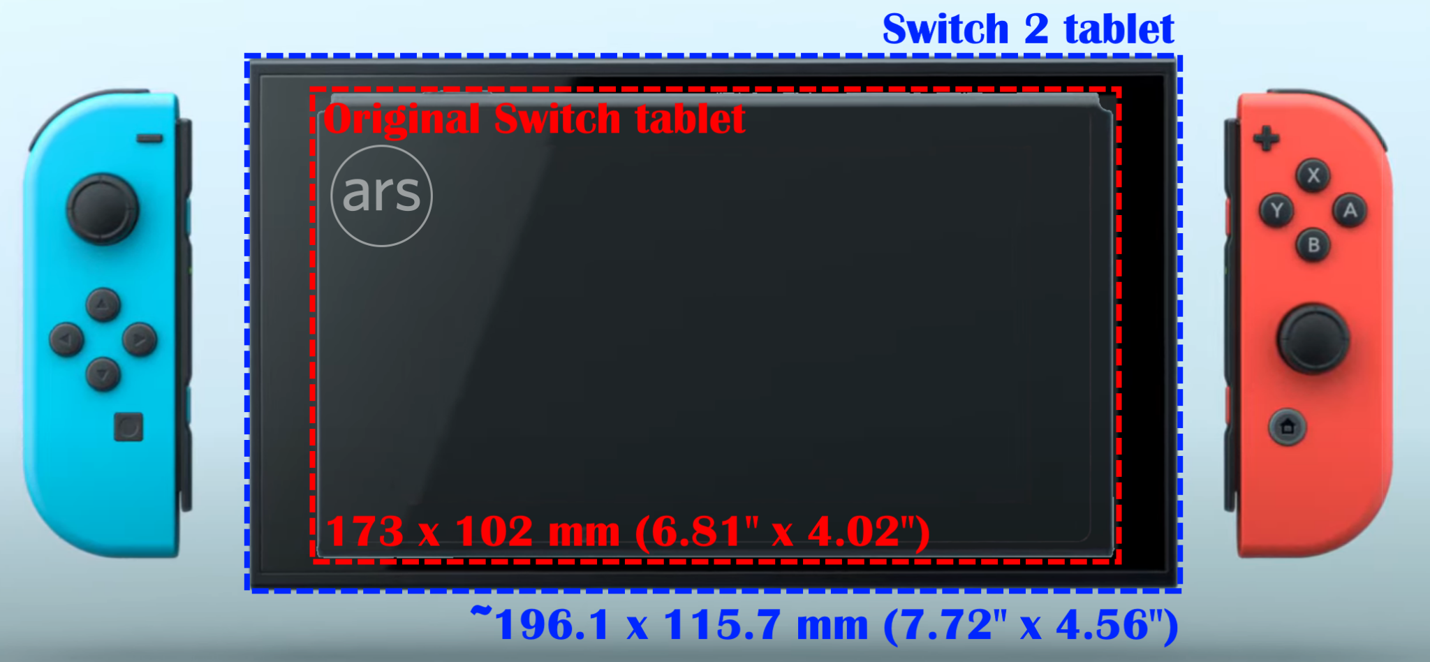 Switch 2 sports ~7.9-inch screen, 33% bigger tablet surface—Ars video ...