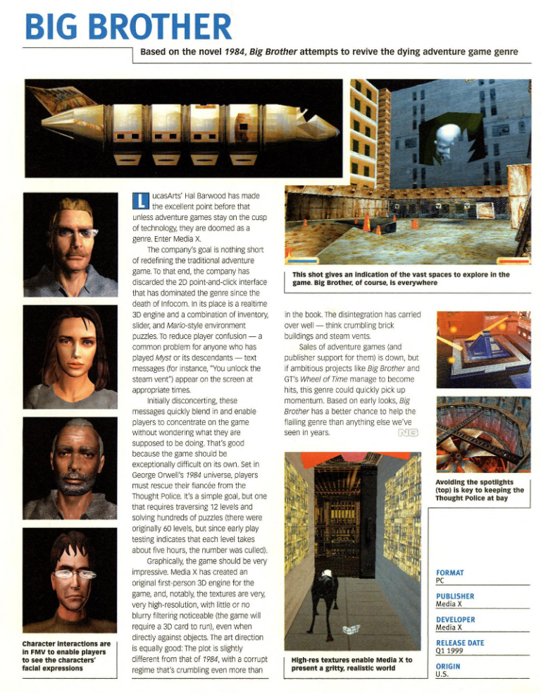 George Orwell’s 1984 as a ’90s PC game has to be seen to be believed ...