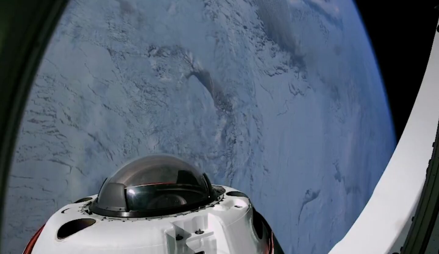 Four private astronauts launch on first human mission to fly over the ...