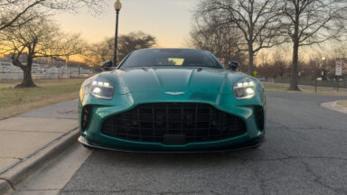 Aston Martin Vantage seen head-on