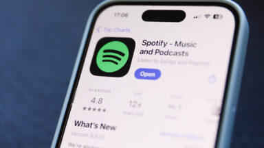 Spotify on App Store is seen in this illustration photo.