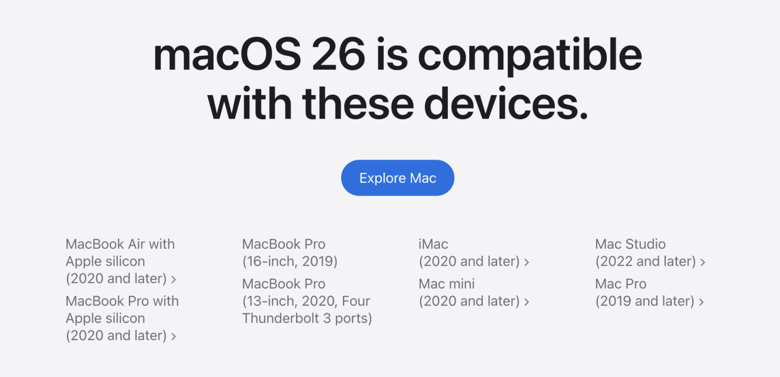 macOS Tahoe signals that the end is near for Intel Macs, dumping all ...