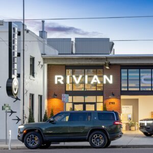 A Rivian showroom in Denver