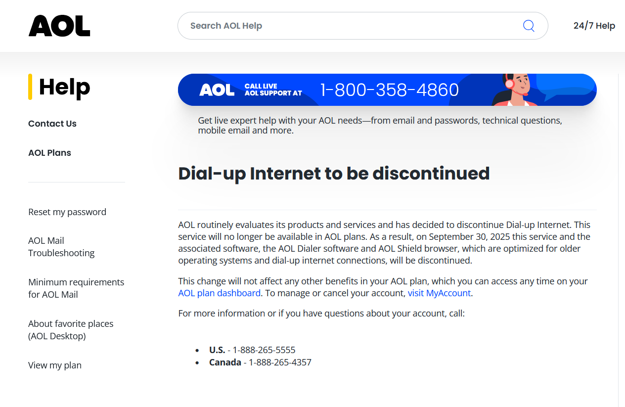 AOL announces September shutdown for dial-up Internet access - Ars Technica